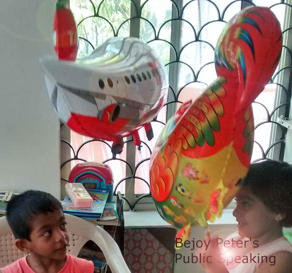 I Am a ? Balloon: 1 Minute Speech for Kindergarten Kids – Bejoy Peter's ...